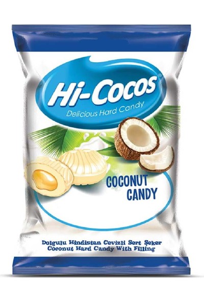 Tayaş Hi-Cocos Hindistan Cevizli ve Dolgulu Sert Şeker 350 gr