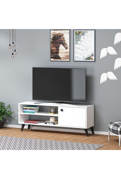 Cantek Athena Tv Ünitesi Beyaz-Beyaz Cantek Athena Tv Ünitesi Beyaz-Beyaz