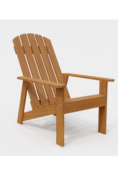 Eko Park Ekopark Modern Ahşap Oval Adirondack Balkon, Bahçe Koltuğu Eko Park Ekopark Modern Ahşap Oval Adirondack Balkon, Bahçe Koltuğu