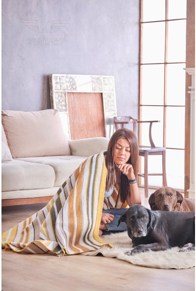 Buanart Akrilik Tv Battaniyesi 100X150 cm Stripe Buanart Akrilik Tv Battaniyesi 100X150 cm Stripe