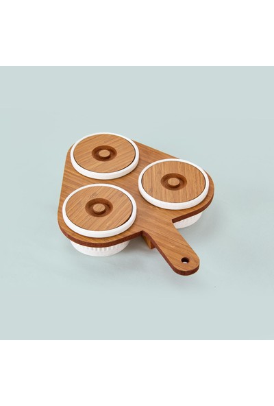 Homedius Bambu Kapaklı 3'lü Kulplu Sunumluk BEYAZ-30X23 Homedius Bambu Kapaklı 3'lü Kulplu Sunumluk BEYAZ-30X23
