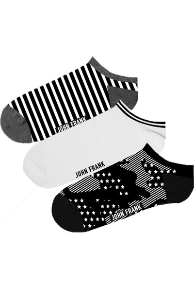 John Frank Monochrome Üçlü Kısa Çorap
