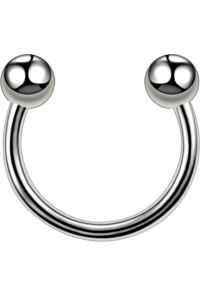 Axexuar 3'lü Set Cerrahi Çelik Piercing Hızma Kulak-Kıkırdak-Tragus 8mm Alerji Yapmaz