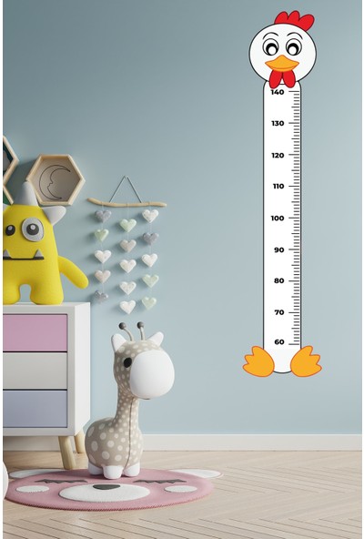 Amoris Sevimli Tavuk Figürlü Boy Ölçme Ölçüm Cetveli Duvar Sticker Anaokulu Çocuk Odası Hastane Amoris Sevimli Tavuk Figürlü Boy Ölçme Ölçüm Cetveli Duvar Sticker Anaokulu Çocuk Odası Hastane