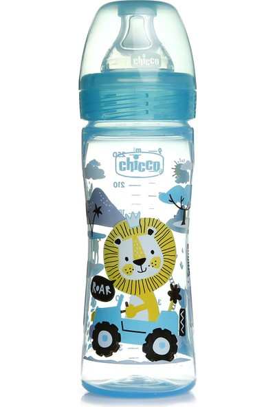 Chicco Yeni Wellbeing Renkli Biberon Pp Mavi 250 ml Orta Akış Chicco Yeni Wellbeing Renkli Biberon Pp Mavi 250 ml Orta Akış