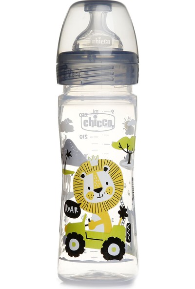 Chicco Yeni Wellbeing Renkli Biberon Pp Gri 250 ml Orta Akış Chicco Yeni Wellbeing Renkli Biberon Pp Gri 250 ml Orta Akış