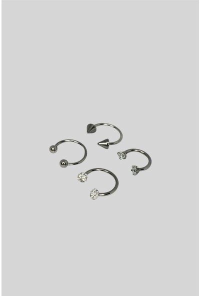 Medblack Jewelry 316L Cerrahi Çelik Gümüş Renk Şambala Tek Taş Top Uç Ok Uç Septum 4lu Helix, Tragus Piercing Medblack Jewelry 316L Cerrahi Çelik Gümüş Renk Şambala Tek Taş Top Uç Ok Uç Septum 4lu Helix, Tragus Piercing