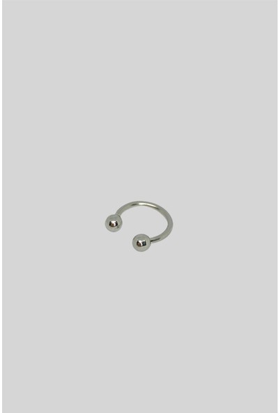 Medblack Jewelry 316L Cerrahi Çelik Gümüş Renk Top Uç Septum Helix, Tragus Piercing Çelik 6mm Piercing