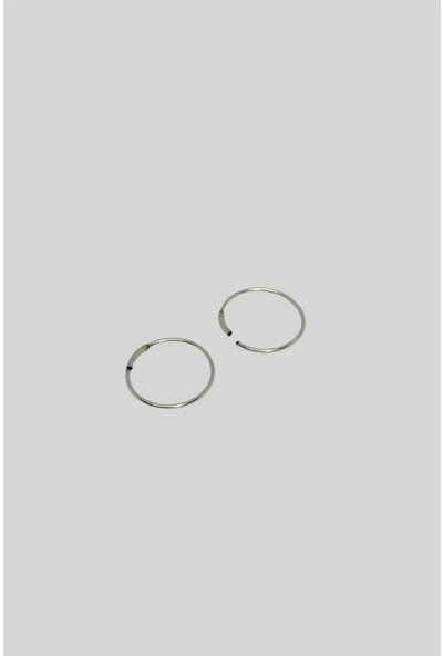 Medblack Jewelry 316L Cerrahi Çelik Gümüş Renk Boru Kilit Halka 2li Helix, Tragus Piercing