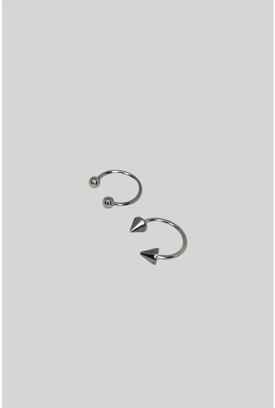 Medblack Jewelry 316L Cerrahi Çelik Gümüş Renk Ok Uç Top Uç Septum 2li Helix, Tragus Piercing Medblack Jewelry 316L Cerrahi Çelik Gümüş Renk Ok Uç Top Uç Septum 2li Helix, Tragus Piercing