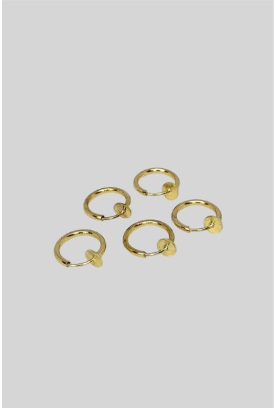 Medblack Jewelry 316L Cerrahi Çelik Altın Renk Fake Sıkıştırma 5li Helix, Tragus Piercing Çelik 6mm Piercing Medblack Jewelry 316L Cerrahi Çelik Altın Renk Fake Sıkıştırma 5li Helix, Tragus Piercing Çelik 6mm Piercing