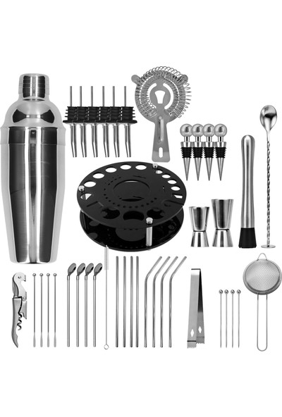 Shopfocus 40 Adet Paslanmaz Çelik Kokteyl Hazırlama Seti (Yurt Dışından) Shopfocus 40 Adet Paslanmaz Çelik Kokteyl Hazırlama Seti (Yurt Dışından)