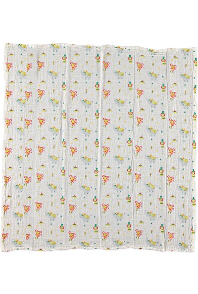 Little Dreams Sirk Hayvanları Müslin Battaniye Little Dreams Sirk Hayvanları Müslin Battaniye