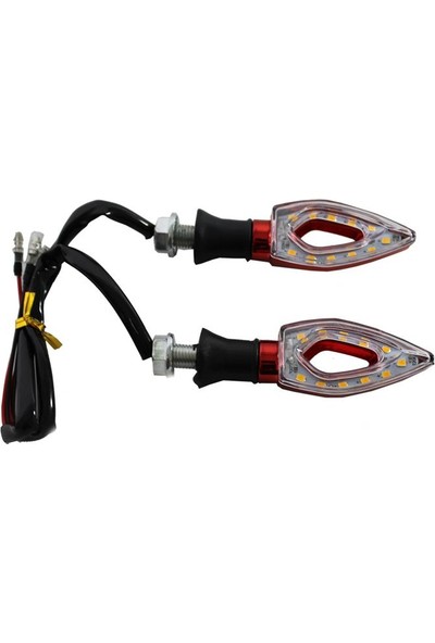 Motospartan RT-072 LED Sinyal [sarı Işık] [takım] Kırmızı