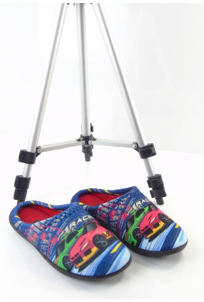 Gezer Araba Motifli Kışlık Erkek Çocuk Ev Terlik