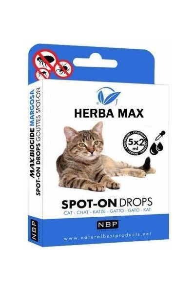 Herba Max Biocide Bitkisel Bit,pire Kedi Ense Damlası 5 x 2 ml Herba Max Biocide Bitkisel Bit,pire Kedi Ense Damlası 5 x 2 ml