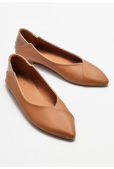 Elle Shoes Taba Kadın Babet