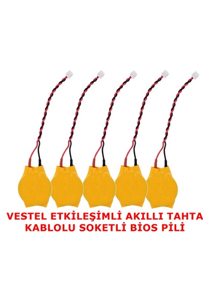 Westinghouse Vestel Etkileşimli Akıllı Tahta Kablolu Soketli Bios Pili 5 Adet Westinghouse Vestel Etkileşimli Akıllı Tahta Kablolu Soketli Bios Pili 5 Adet