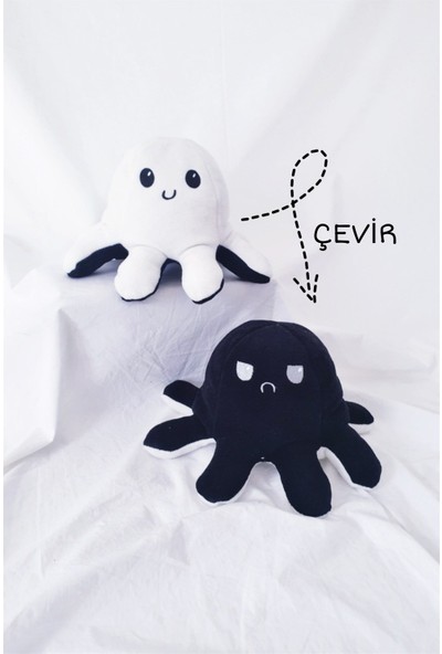 Hediye Deposu Ahtapot Mod Değiştiren Yastık Siyah-Beyaz Hediye Deposu Ahtapot Mod Değiştiren Yastık Siyah-Beyaz
