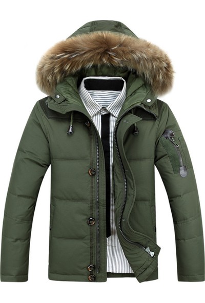 Jiukang Erkekler İçin Kapşonlu Mont (Yurt Dışından) Jiukang Erkekler İçin Kapşonlu Mont (Yurt Dışından)