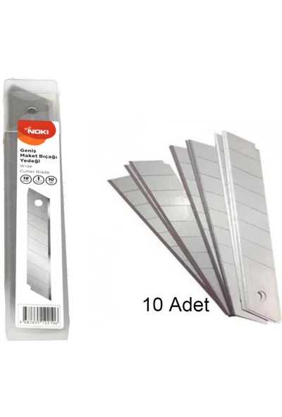 Noki Maket Bıçağı Yedeği Geniş 18 mm 10 Lu Tüp (BR-736) Noki Maket Bıçağı Yedeği Geniş 18 mm 10 Lu Tüp (BR-736)