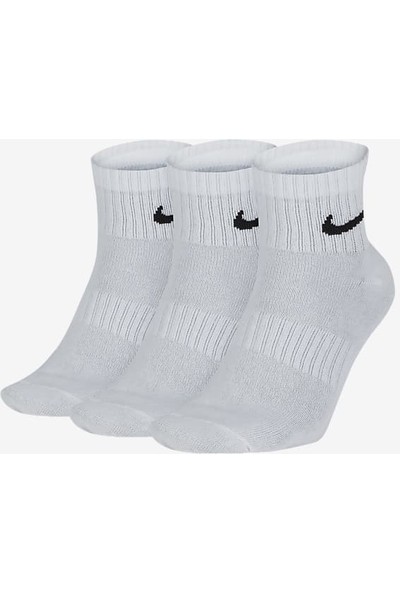 Nike Unisex Beyaz Spor - Kolej Çorap Seti - 3'lü Nike Unisex Beyaz Spor - Kolej Çorap Seti - 3'lü