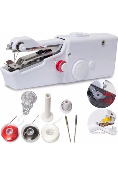 Handy Stitch Mini Dikiş Makinası Iğne Pafta 4 Çelik Bobinli Set Handy Stitch Mini Dikiş Makinası Iğne Pafta 4 Çelik Bobinli Set