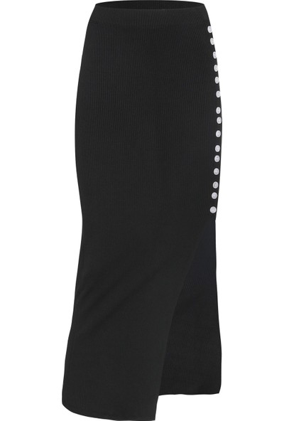 Bomestida Kadın Siyah Düğme Detaylı Etek Bluz Takım Bomestida Kadın Siyah Düğme Detaylı Etek Bluz Takım