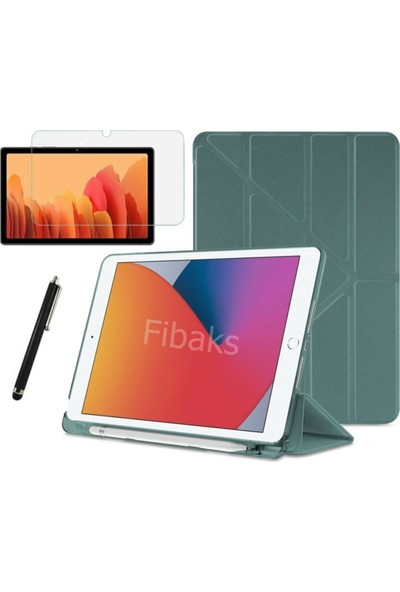 Fibaks iPad 9. Nesil Uyumlu Kılıf + Ekran Koruyucu + Kalem Bölmeli Kalemlikli Standlı 360 Kapaklı Koyu Yeşil Fibaks iPad 9. Nesil Uyumlu Kılıf + Ekran Koruyucu + Kalem Bölmeli Kalemlikli Standlı 360 Kapaklı Koyu Yeşil