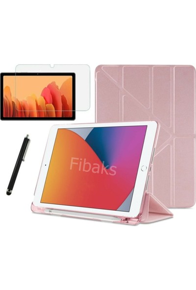 Fibaks iPad 9. Nesil Uyumlu Kılıf + Ekran Koruyucu + Kalem Bölmeli Kalemlikli Standlı 360 Kapaklı Rose Fibaks iPad 9. Nesil Uyumlu Kılıf + Ekran Koruyucu + Kalem Bölmeli Kalemlikli Standlı 360 Kapaklı Rose