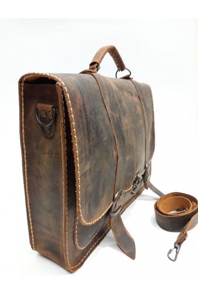 Gülhane Deri El Yapımı Bay Bayan Deri Laptop Çantası