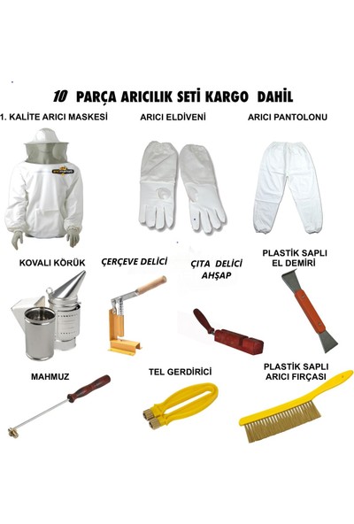 K-V 10 Parça Arıcı Seti