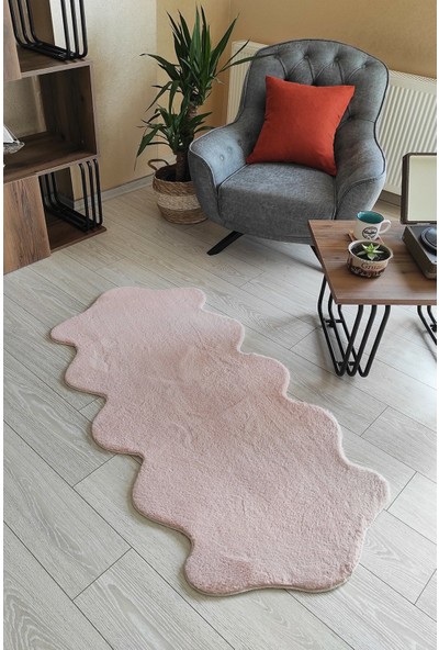 Sarar Pudra Pembe Peluş Post Çift Kafa Yıkanabilir Kaymaz Taban Tavşan Tüyü Halı Yolluk Sarar Pudra Pembe Peluş Post Çift Kafa Yıkanabilir Kaymaz Taban Tavşan Tüyü Halı Yolluk