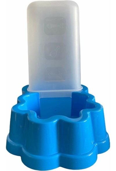 T-Pet Kedi Köpek Plastik Mama Su Kabı 3 lt Mavi