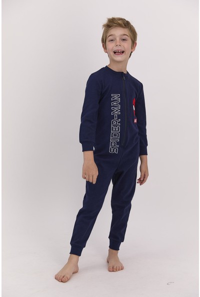 Spiderman Lisanslı Lacivert Erkek Çocuk Fermuarlı Tulum Spiderman Lisanslı Lacivert Erkek Çocuk Fermuarlı Tulum