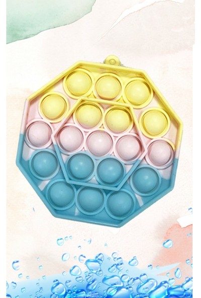 Popit Sekizgen Pastel Fidgettoys 10X10CM