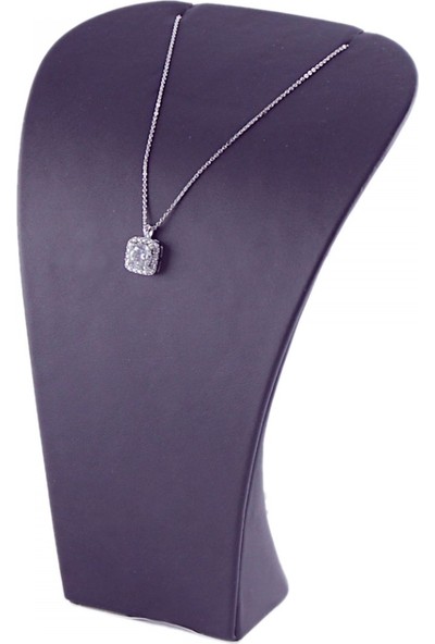 Entina Manken Deri Kolyelik Kolye Askılığı Mor