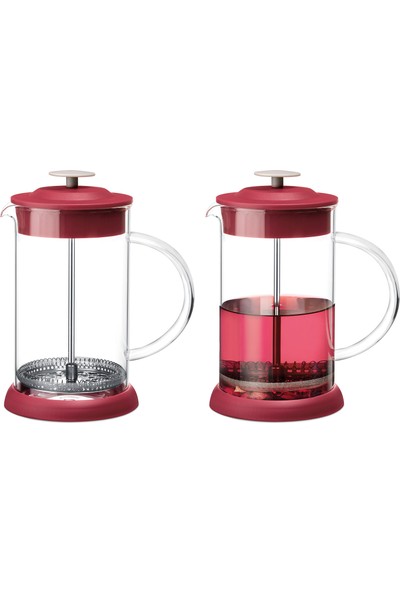 Madame Coco Paule French Press - Carmen Kırmızı - 600 ml Madame Coco Paule French Press - Carmen Kırmızı - 600 ml