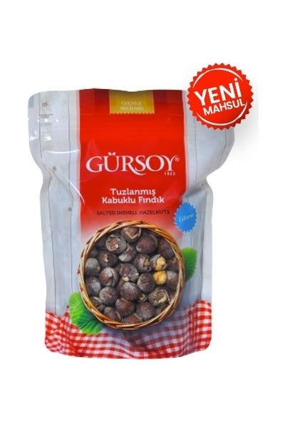 Gürsoy Tuzlanmış Kabuklu Fındık 500 Gr Doypack