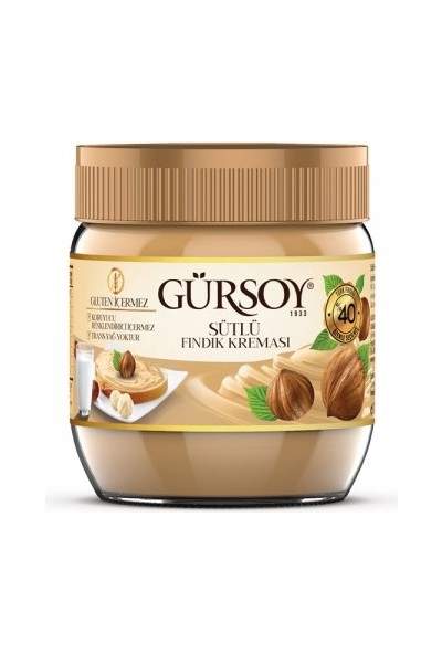 Gürsoy Sütlü Fındık Kreması 400 Gr Cam Kavanoz