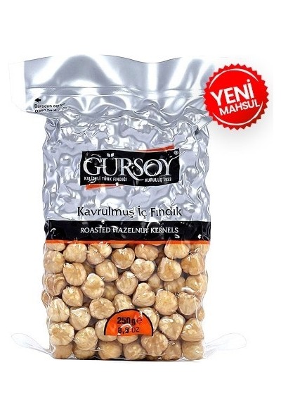 Gürsoy Kavrulmuş İç Fındık 250 Gr Vakum Paket Gürsoy Kavrulmuş İç Fındık 250 Gr Vakum Paket