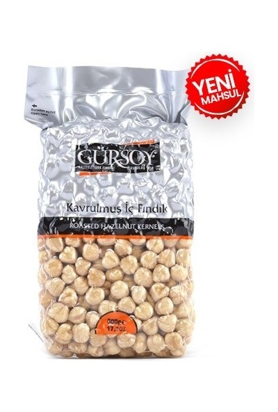 Gürsoy Kavrulmuş İç Fındık 500 Gr Vakum Paket Gürsoy Kavrulmuş İç Fındık 500 Gr Vakum Paket