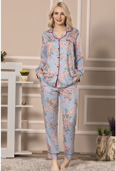 Birşen Tekstil Birşen Bayan Dokuma Pamuk Saten Uzun Kollu Pijama Takımı Birşen Tekstil Birşen Bayan Dokuma Pamuk Saten Uzun Kollu Pijama Takımı
