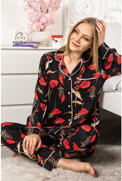 Birşen Tekstil Birşen Bayan Uzun Kollu Dokuma Pijama Takımı Birşen Tekstil Birşen Bayan Uzun Kollu Dokuma Pijama Takımı