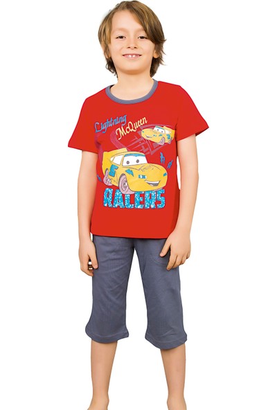 Birşen Tekstil Erkek Çocuk Yazlık Kısa Kollu Pijama Takımı