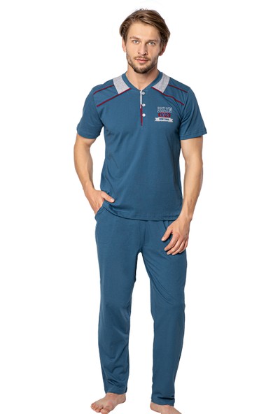 Birşen Tekstil Erkek Kısa Kollu Pijama Takımı