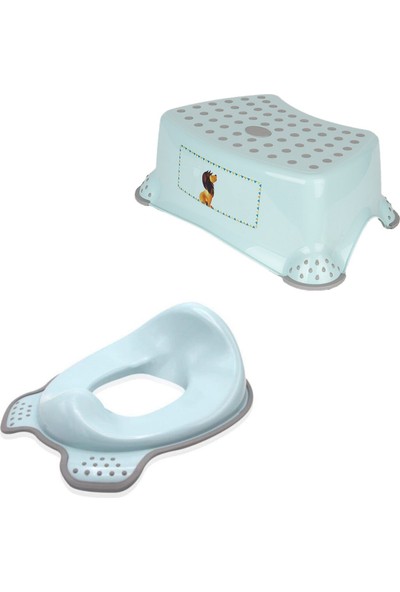 Mirvano Kaydırmaz Çocuk Taburesi ve Klozet Adaptörü - Mavi