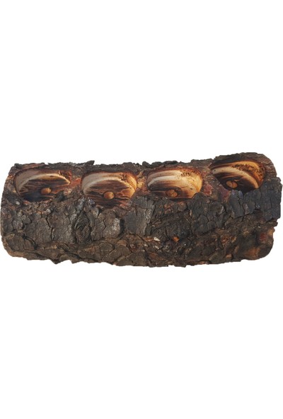 Artemis Ahşap Doğal Kabuklu Mumluk Artemis Ahşap Doğal Kabuklu Mumluk