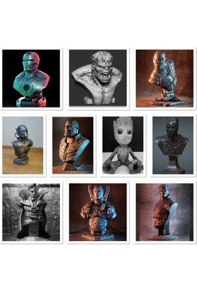 3D Ekspres Marvel Avengers Set Büst Figür