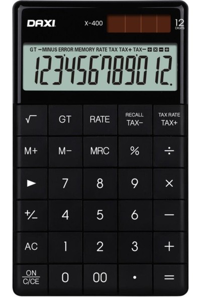 Daxi X-400 12 Haneli Hesap Makinesi Siyah Daxi X-400 12 Haneli Hesap Makinesi Siyah